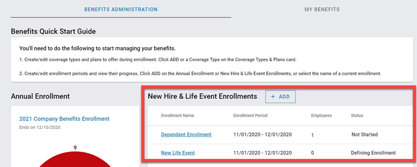 New Hire and Life Change Benefits Enrollment