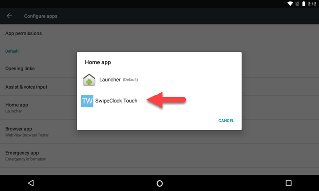 Swipeclock Touch and Vision Kiosk Mode