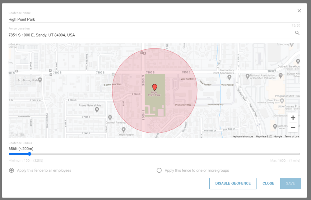 WFH - Geofence Setup