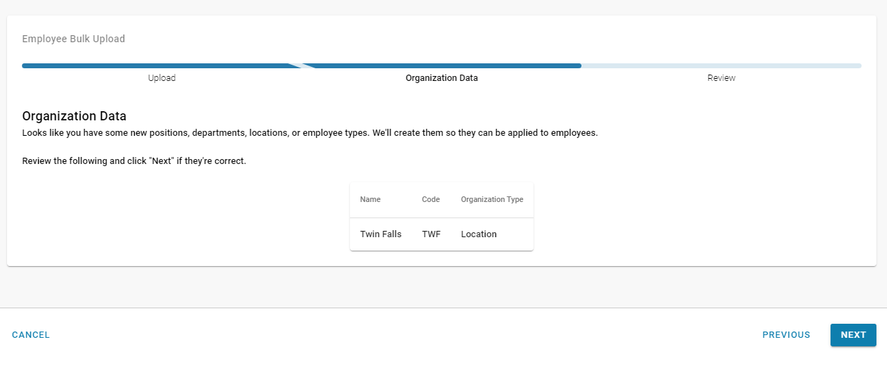 Employee Bulk Upload