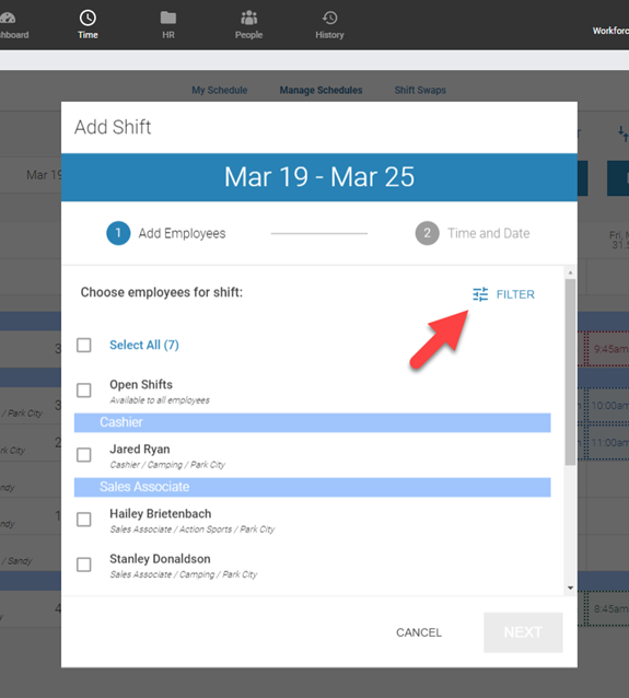 Filter, Sort, and Group Schedules