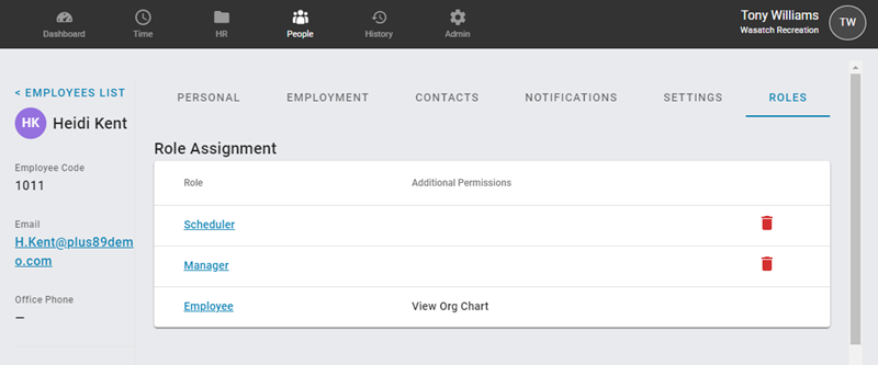 WorkforceHub Roles and Permissions