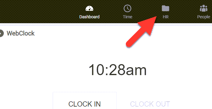 HR tab in WorkforceHub