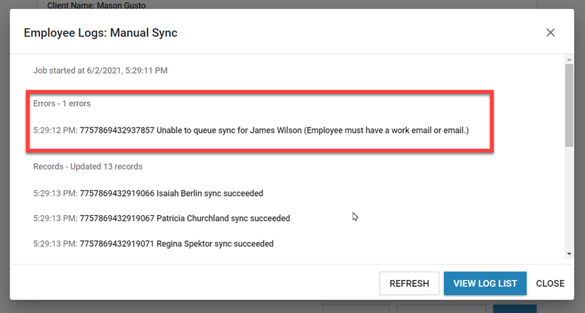 Using the Gusto Integration