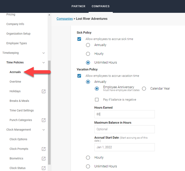 Accrual and Time Off Setup Guide